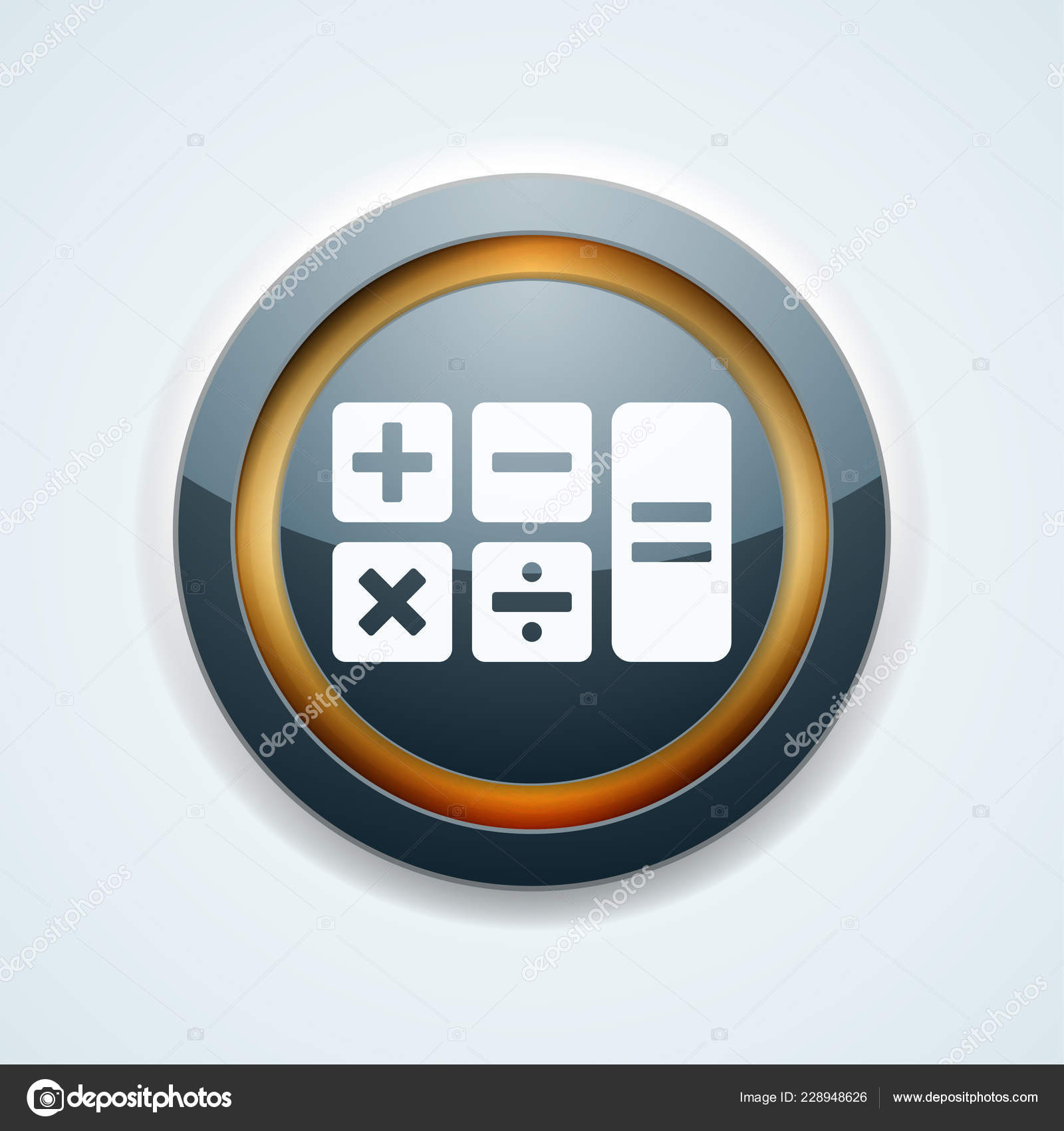 Calculator Sign Frame White Background Stock Vector by ©Yuriy_Vlasenko ...