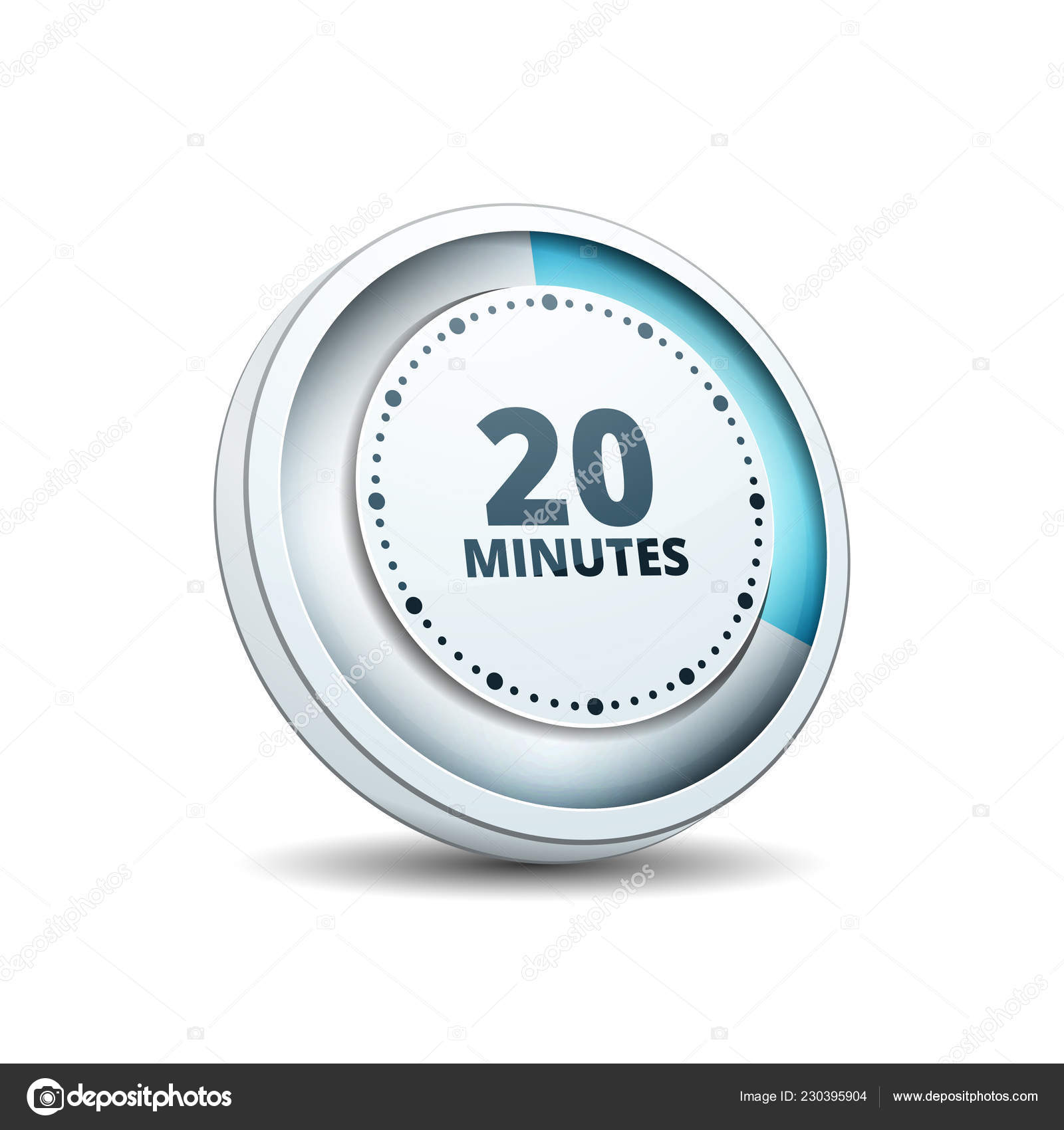 Minutes Timer Icon Isolated White Background Vector Illustration Stock ...