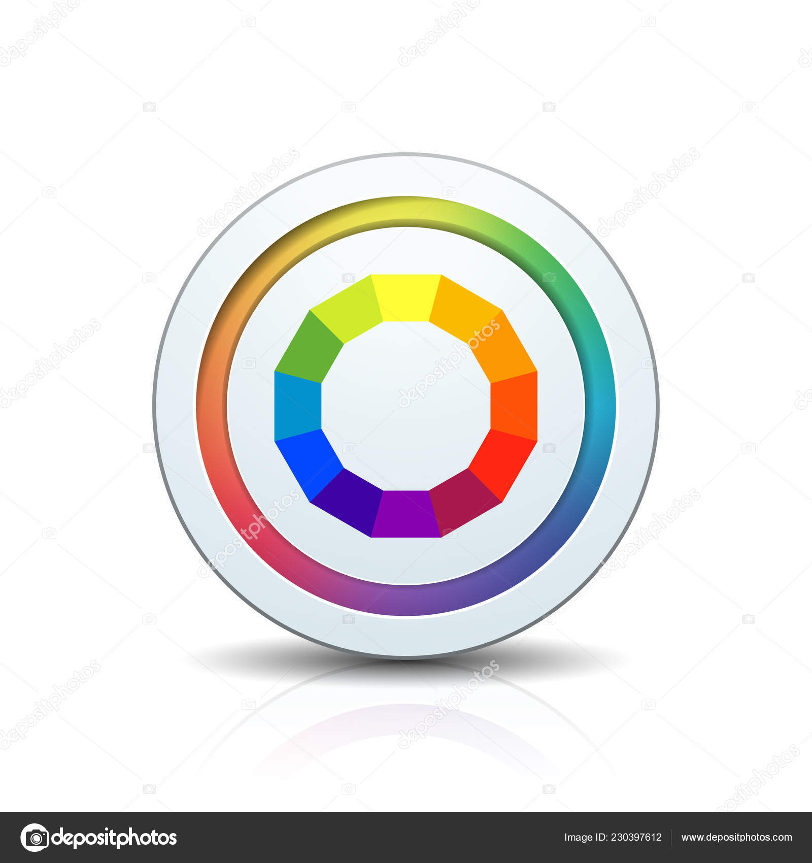 Color wheel palette Stock Vector Image by ©Yuriy_Vlasenko #230397612