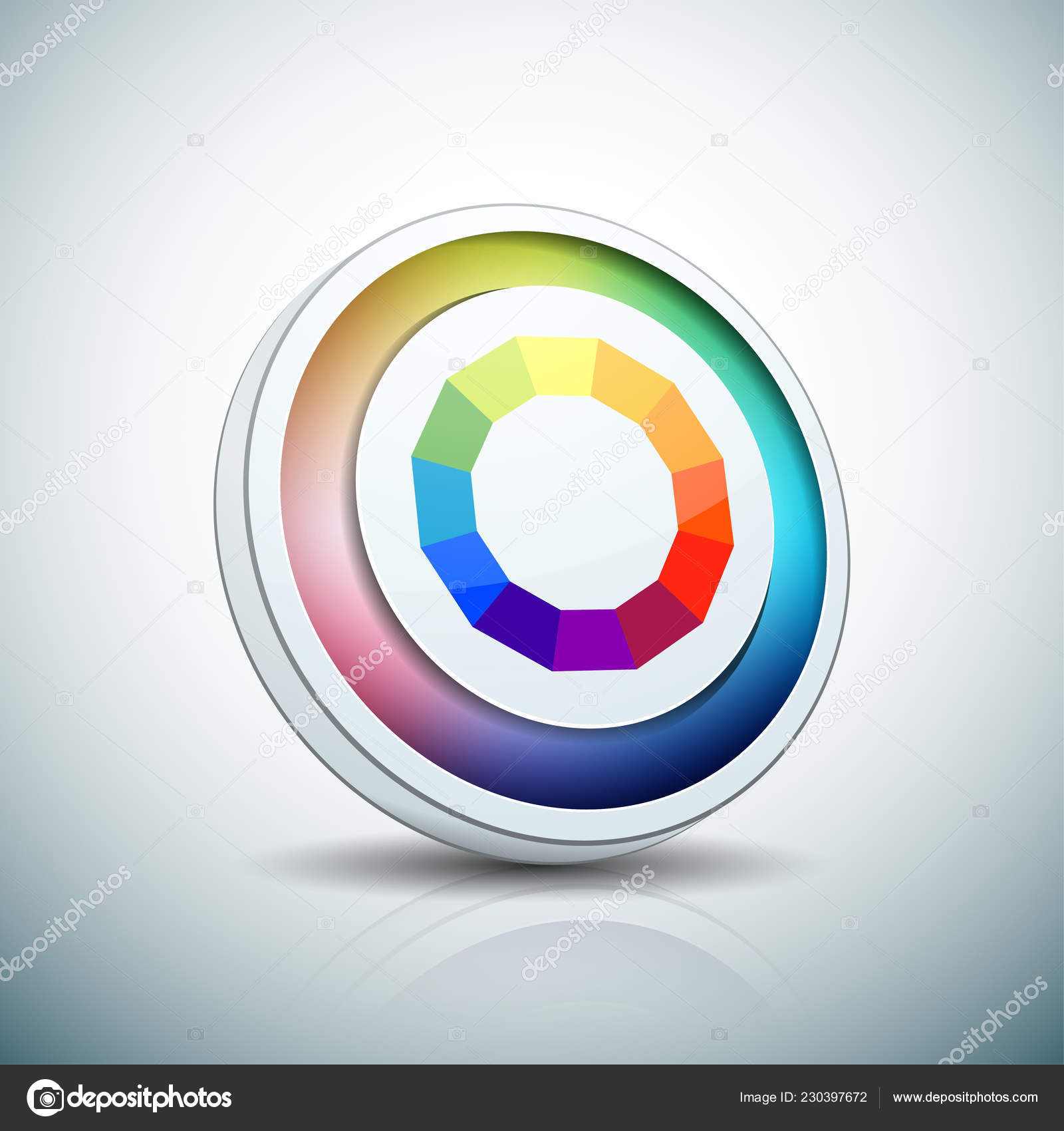Color wheel palette Stock Vector by ©Yuriy_Vlasenko 230397672