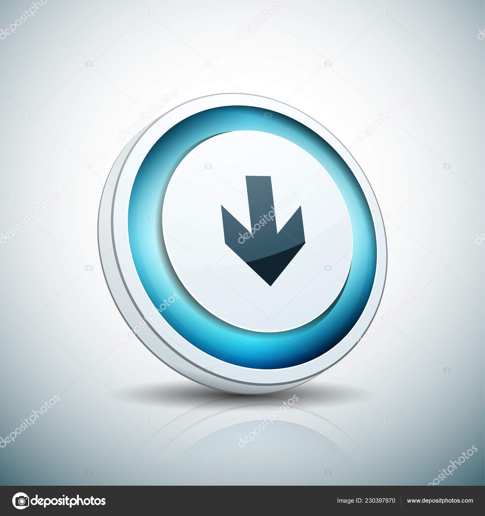 Arrow Icon Light Background Stock Vector by ©Yuriy_Vlasenko 230397870
