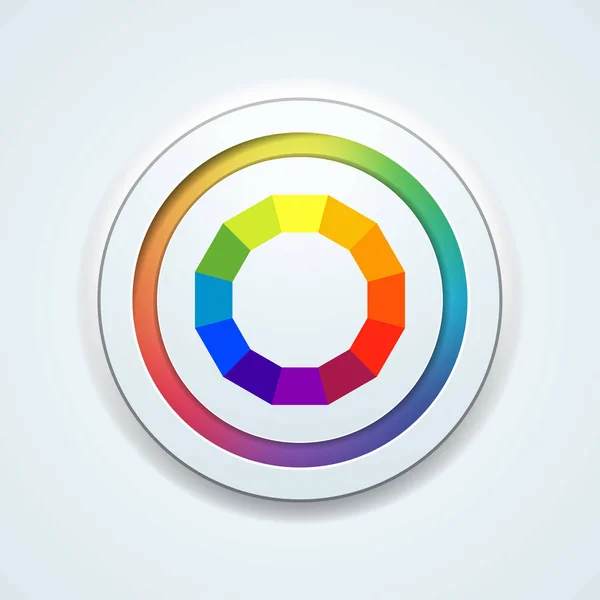 Color wheel button Stock Vector by ©Yuriy_Vlasenko 113949142