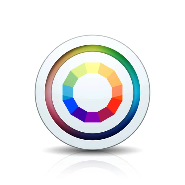 Color wheel button Stock Vector by ©Yuriy_Vlasenko 113949142