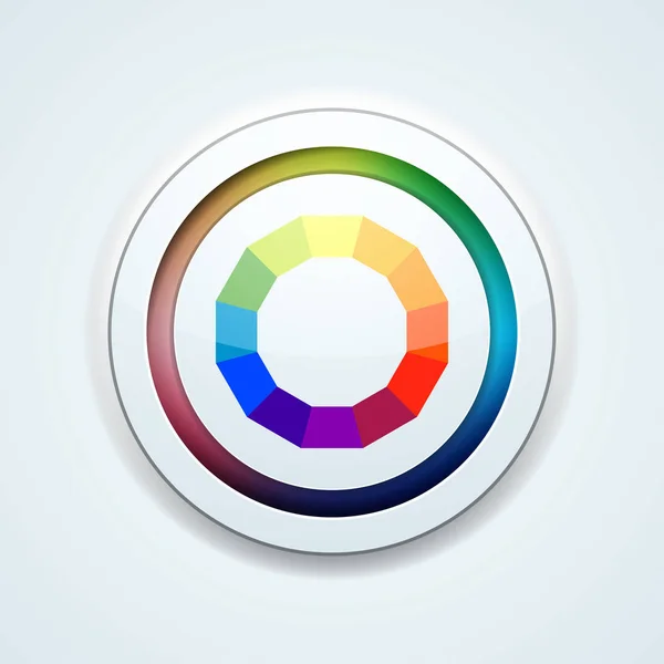 Color wheel button Stock Vector by ©Yuriy_Vlasenko 113949142