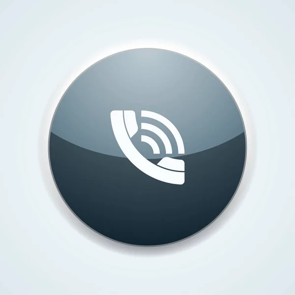 Handset Sign Button Isolated White Background Vector Illustration Stock ...