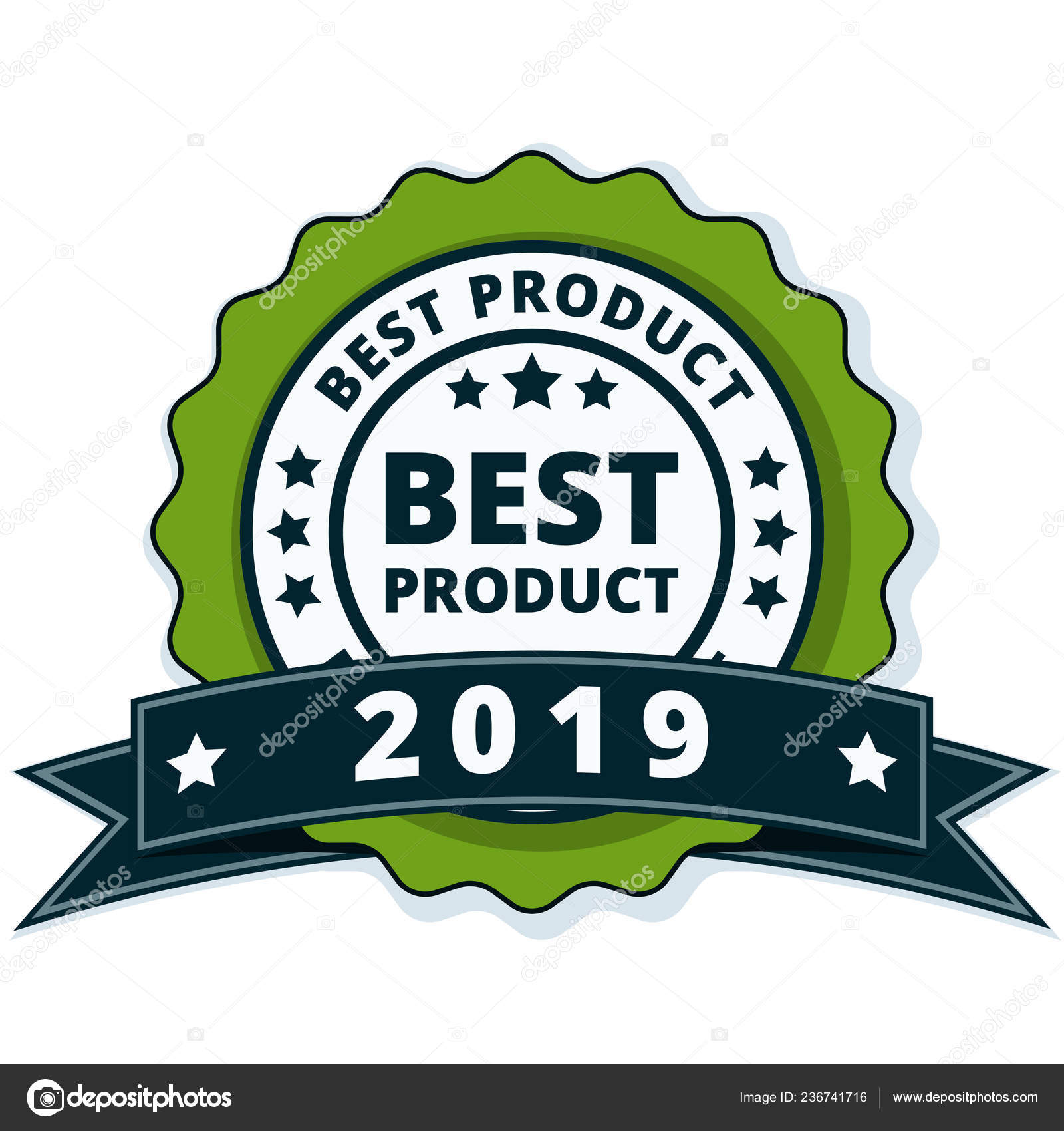 Best Product Label Inscription 2019 Black Ribbon Vector Illustration ...