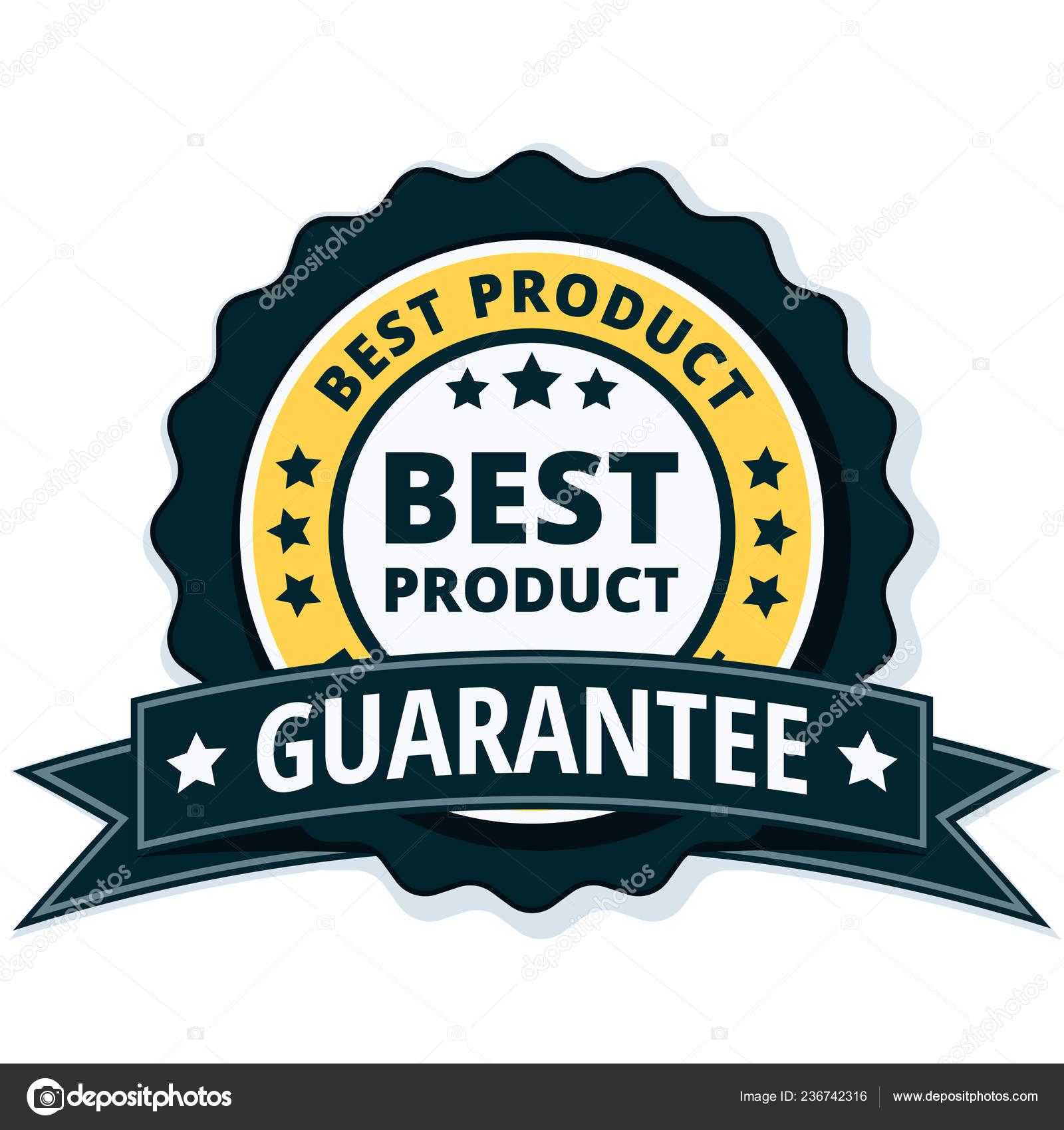 Best Product Label Black Ribbon Vector Illustration Stock Vector by ...