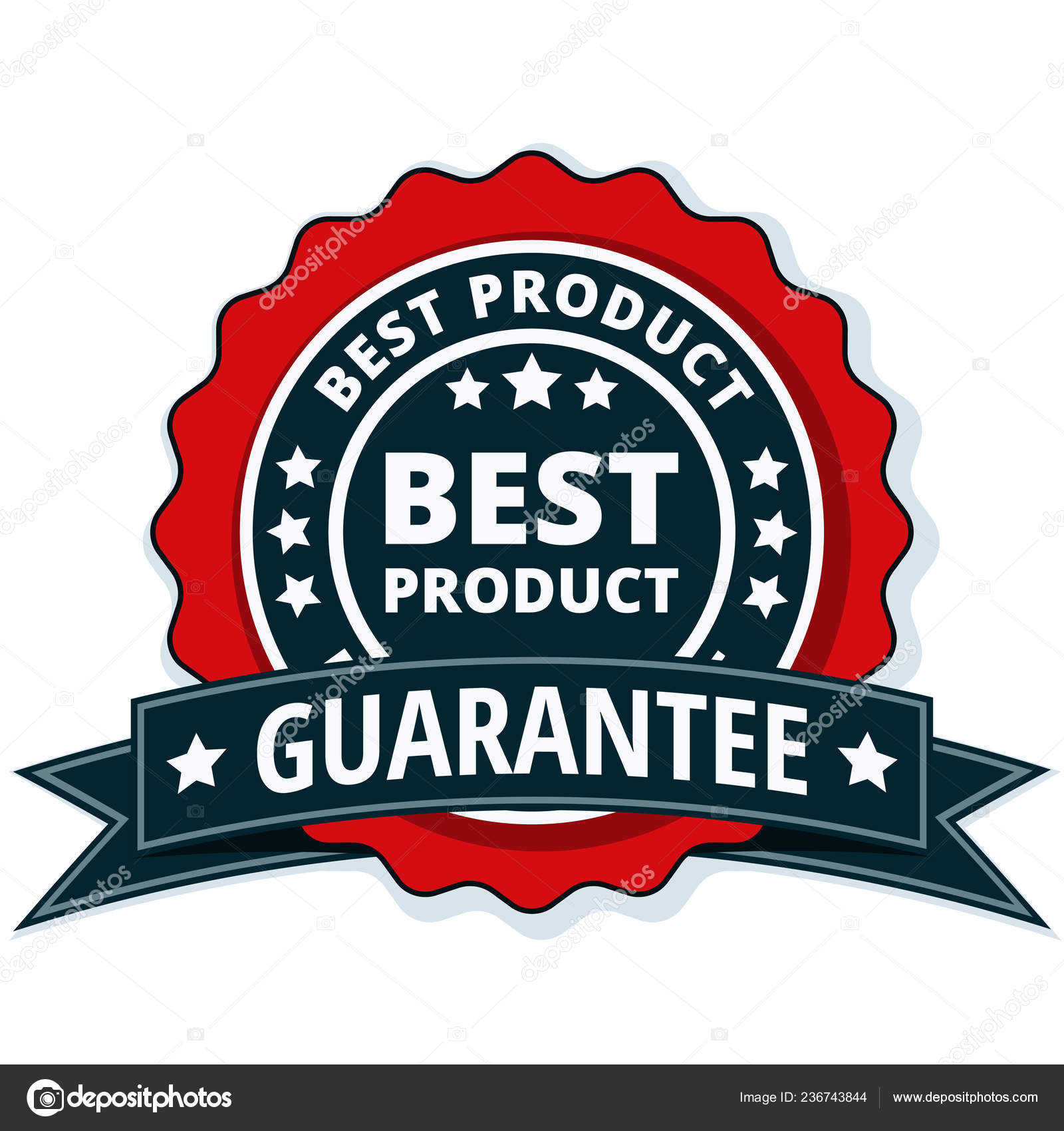 Best Product Label Black Ribbon Vector Illustration Stock Vector by ...