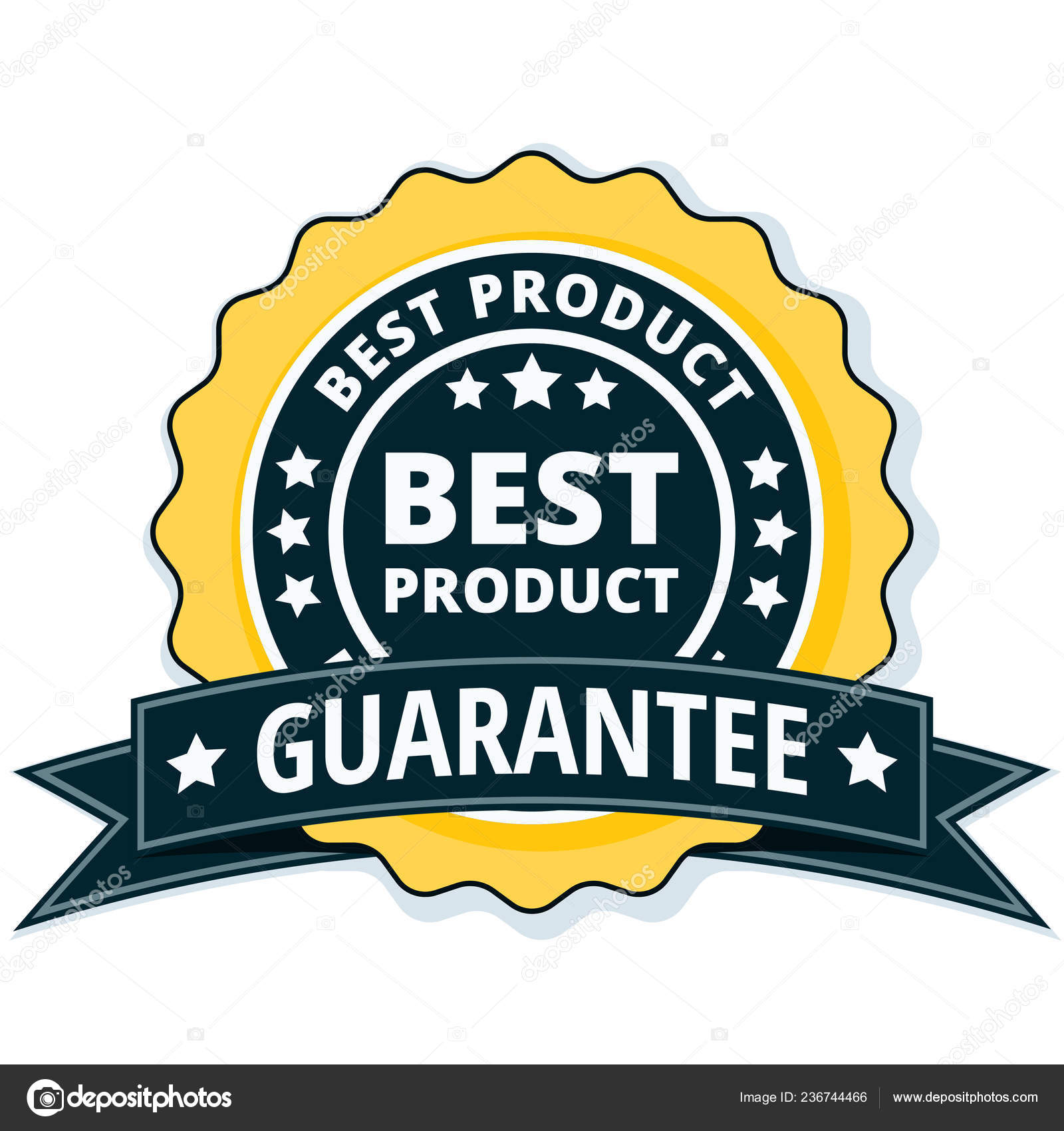 Best Product Label Black Ribbon Vector Illustration Stock Vector by ...