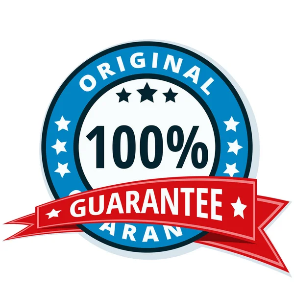 Original Guaranteed Icon Red Ribbon Vector Illustration Stock Vector by ...