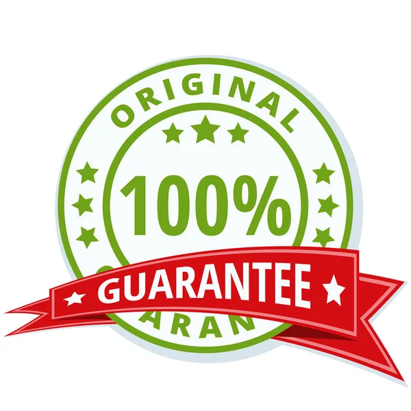 Original Guaranteed Icon Red Ribbon Vector Illustration Stock Vector by ...