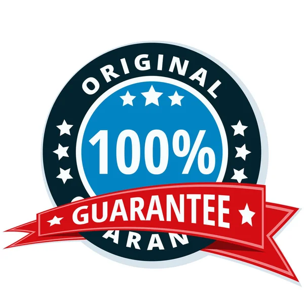 Original Guaranteed Icon Red Ribbon Vector Illustration Stock Vector by ...