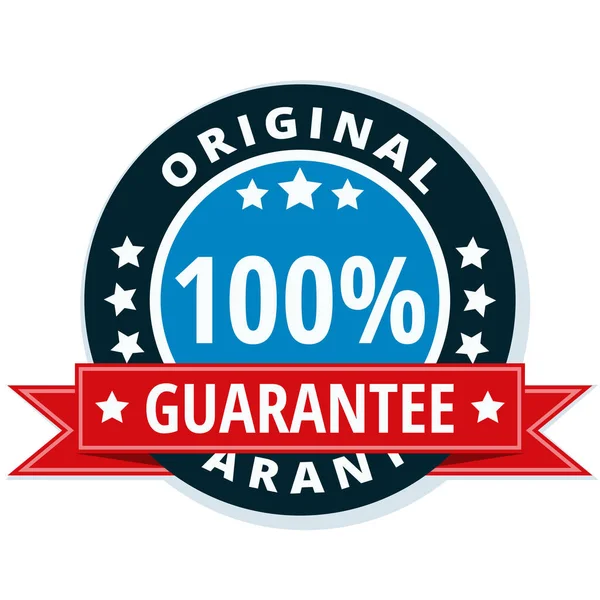 Original Guaranteed Icon Red Ribbon Vector Illustration Stock Vector by ...