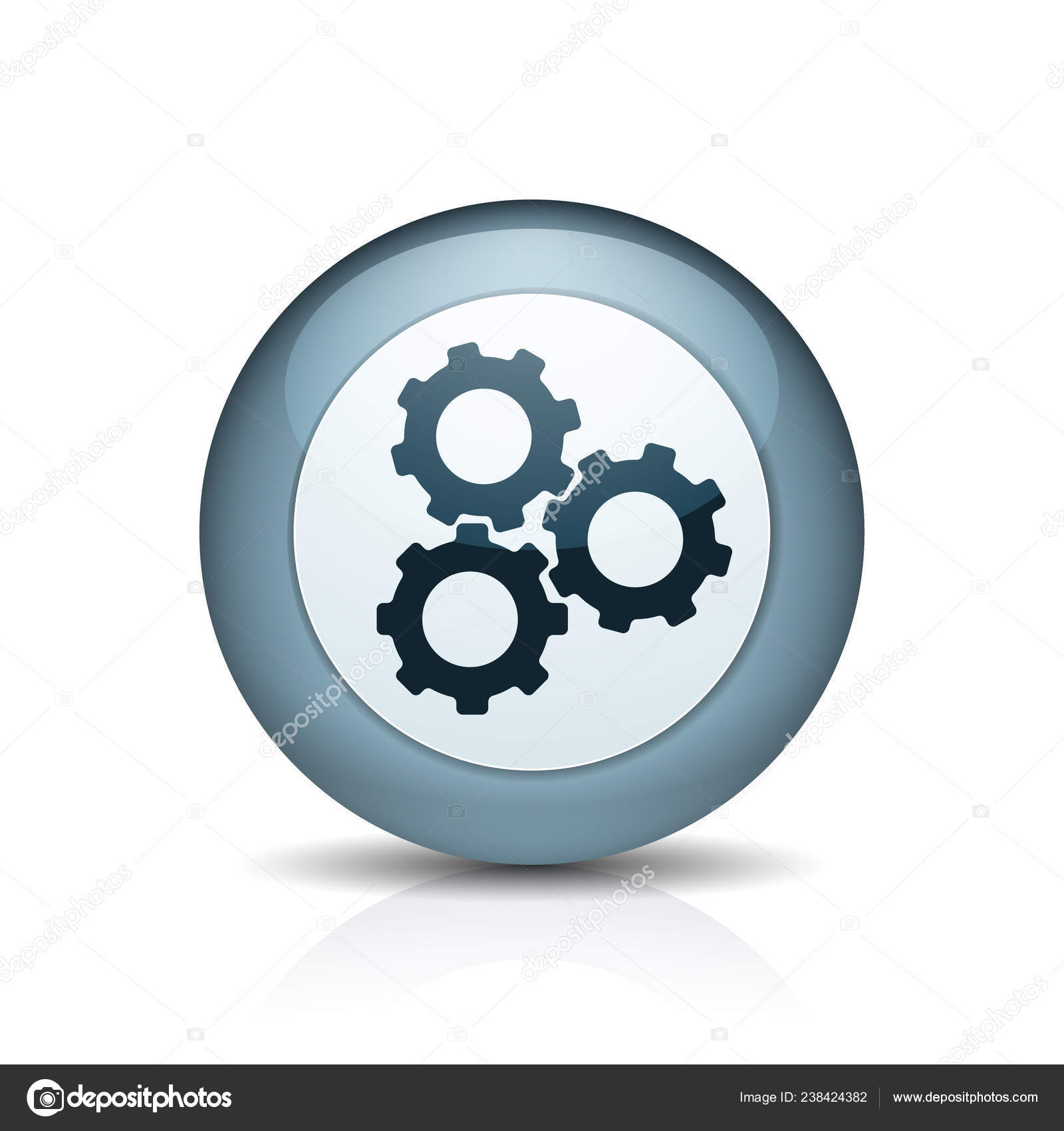Service Gear Signs Button Vector Illustration Stock Vector Image by ...