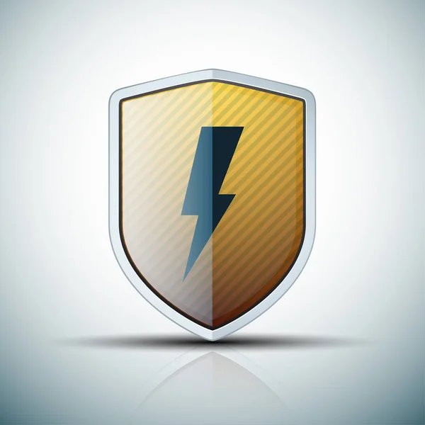 Lightning Shield sign Stock Vector by ©Yuriy_Vlasenko 107035772