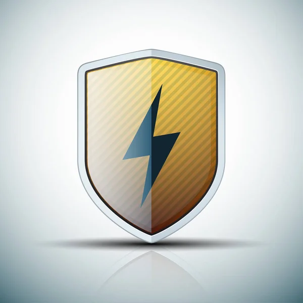 Lightning Shield sign Stock Vector by ©Yuriy_Vlasenko 107035772