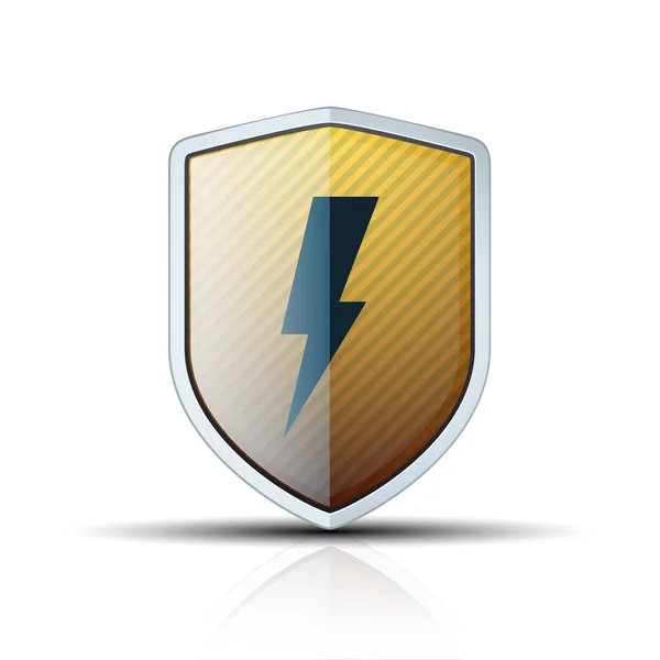 Lightning Shield Sign Vector Illustration Stock Vector by ©Yuriy ...