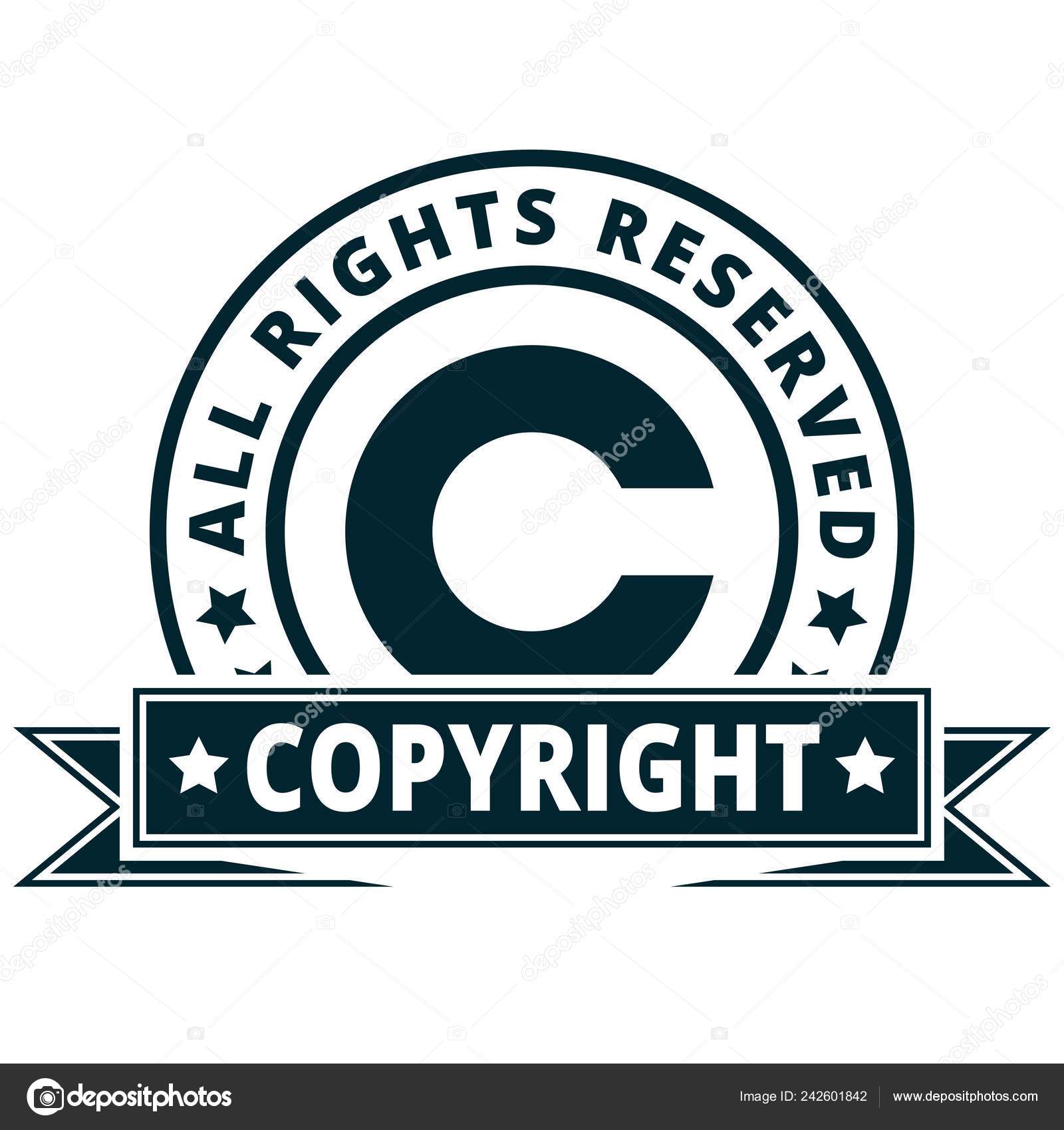 Copyright Guarantee Flat Label Black Ribbon Vector Illustration Stock ...