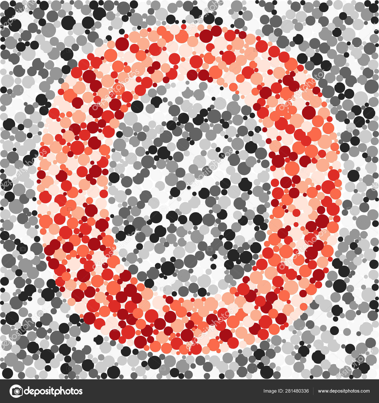 Letter Color Distributed Circles Dots Illustration Stock Vector by ...