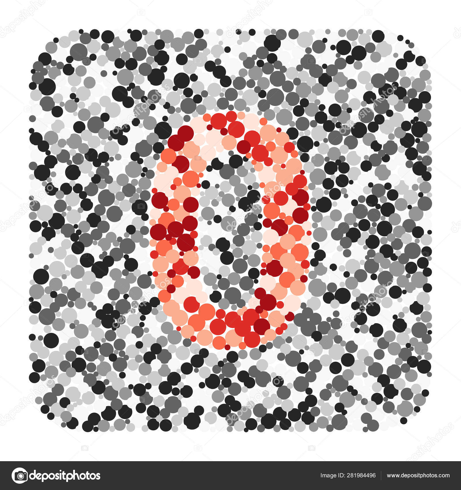 Number Color Distributed Circles Dots Illustration Stock Vector by ...