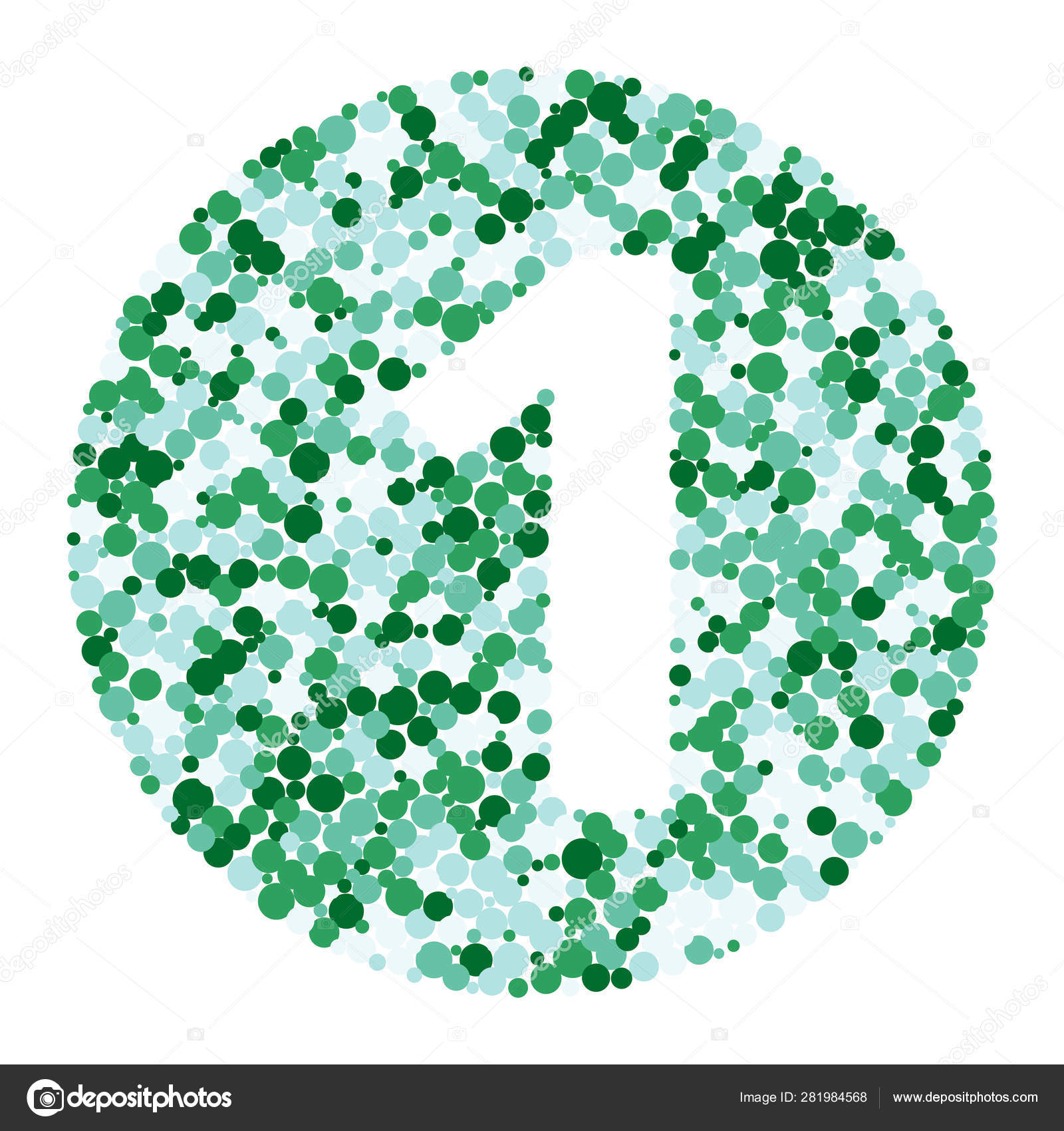 Number Color Distributed Circles Dots Illustration Stock Vector by ...