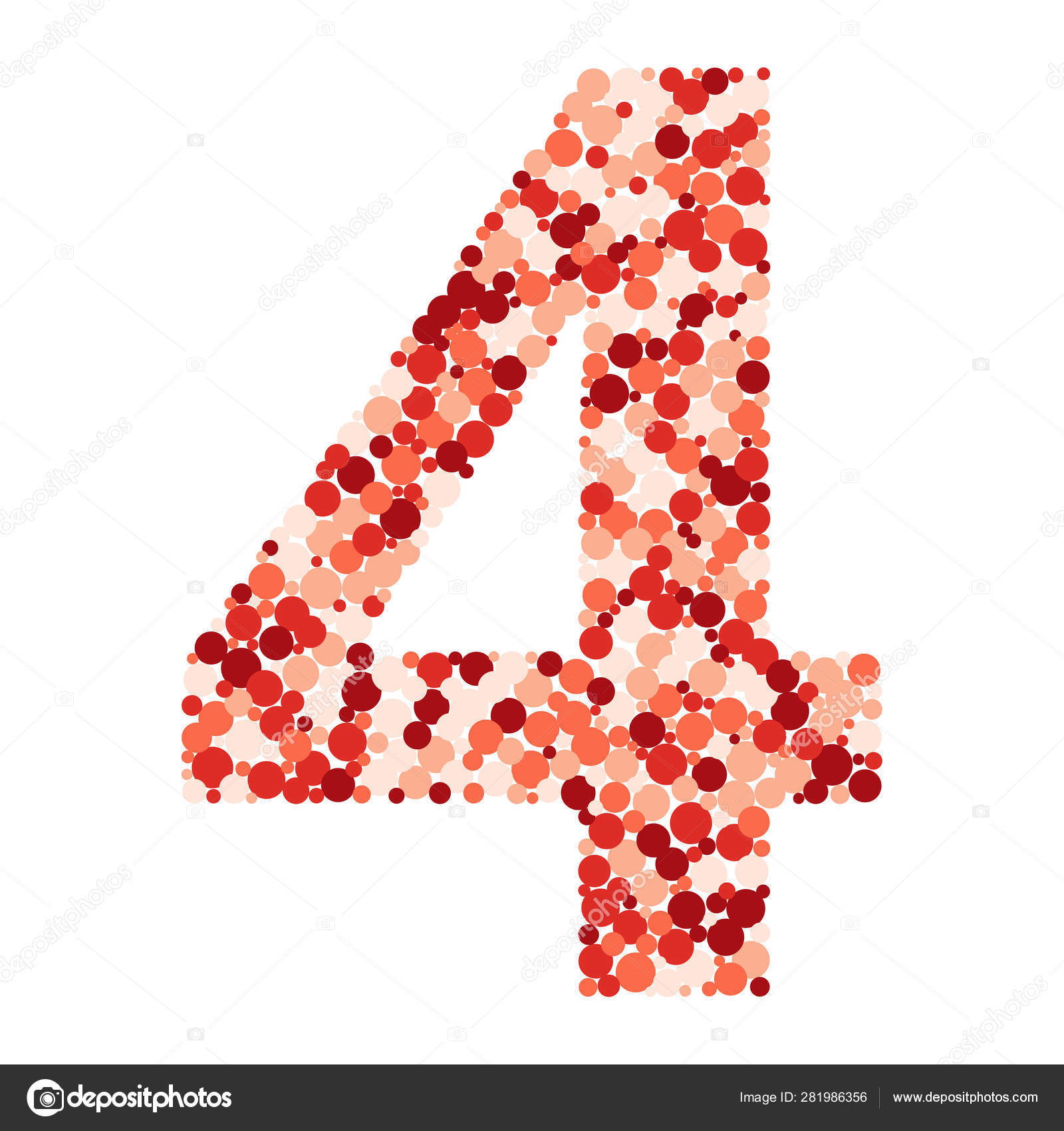 Number Color Distributed Circles Dots Illustration Stock Vector Image ...