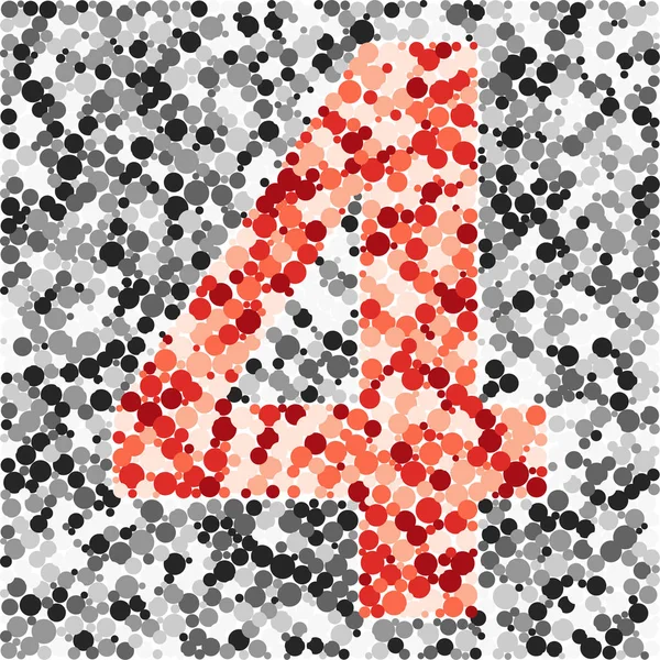 Number Color Distributed Circles Dots Illustration Stock Vector by ...