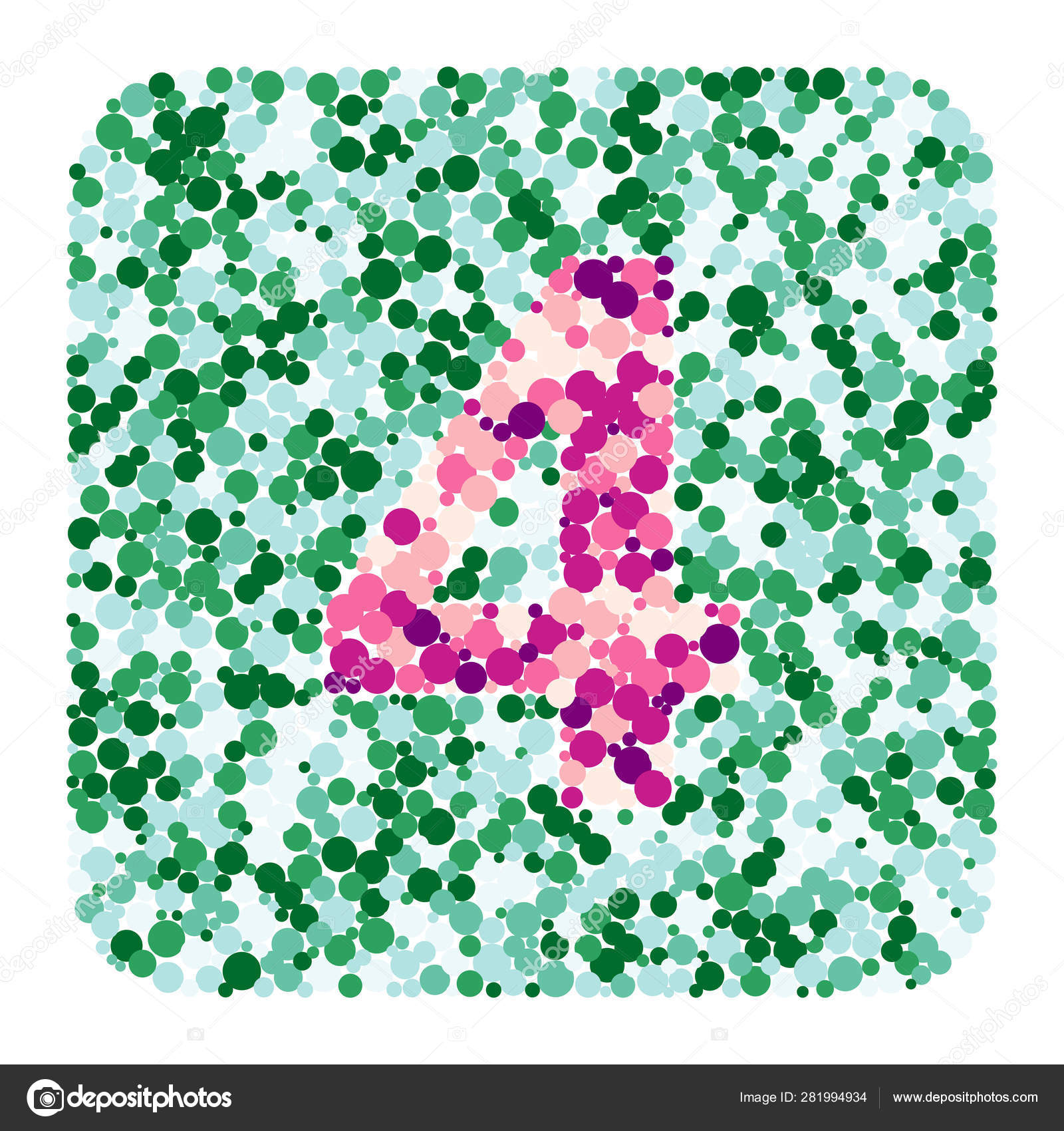 Number Color Distributed Circles Dots Illustration Stock Vector by ...