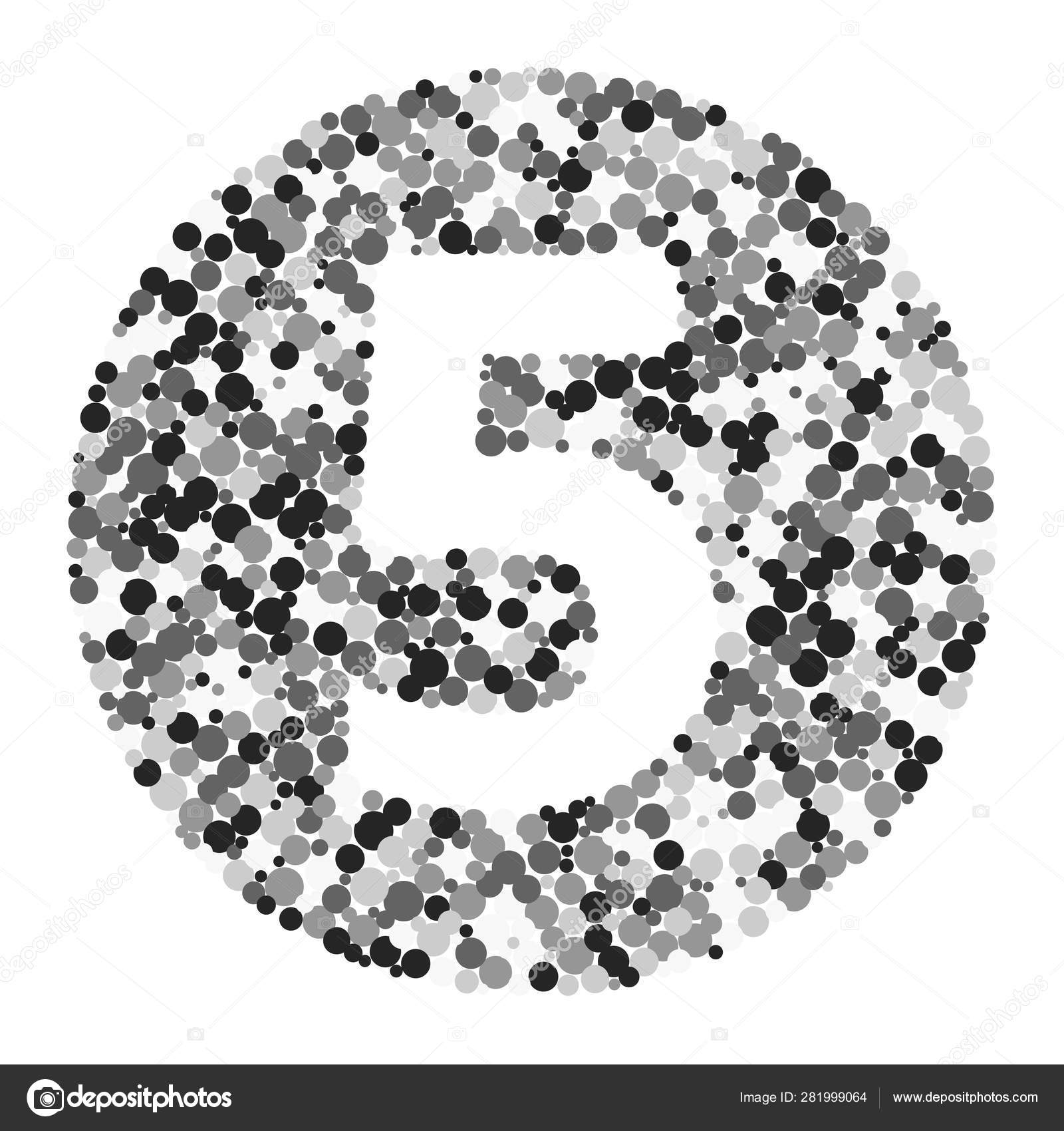 Number Color Distributed Circles Dots Illustration Stock Vector by ...