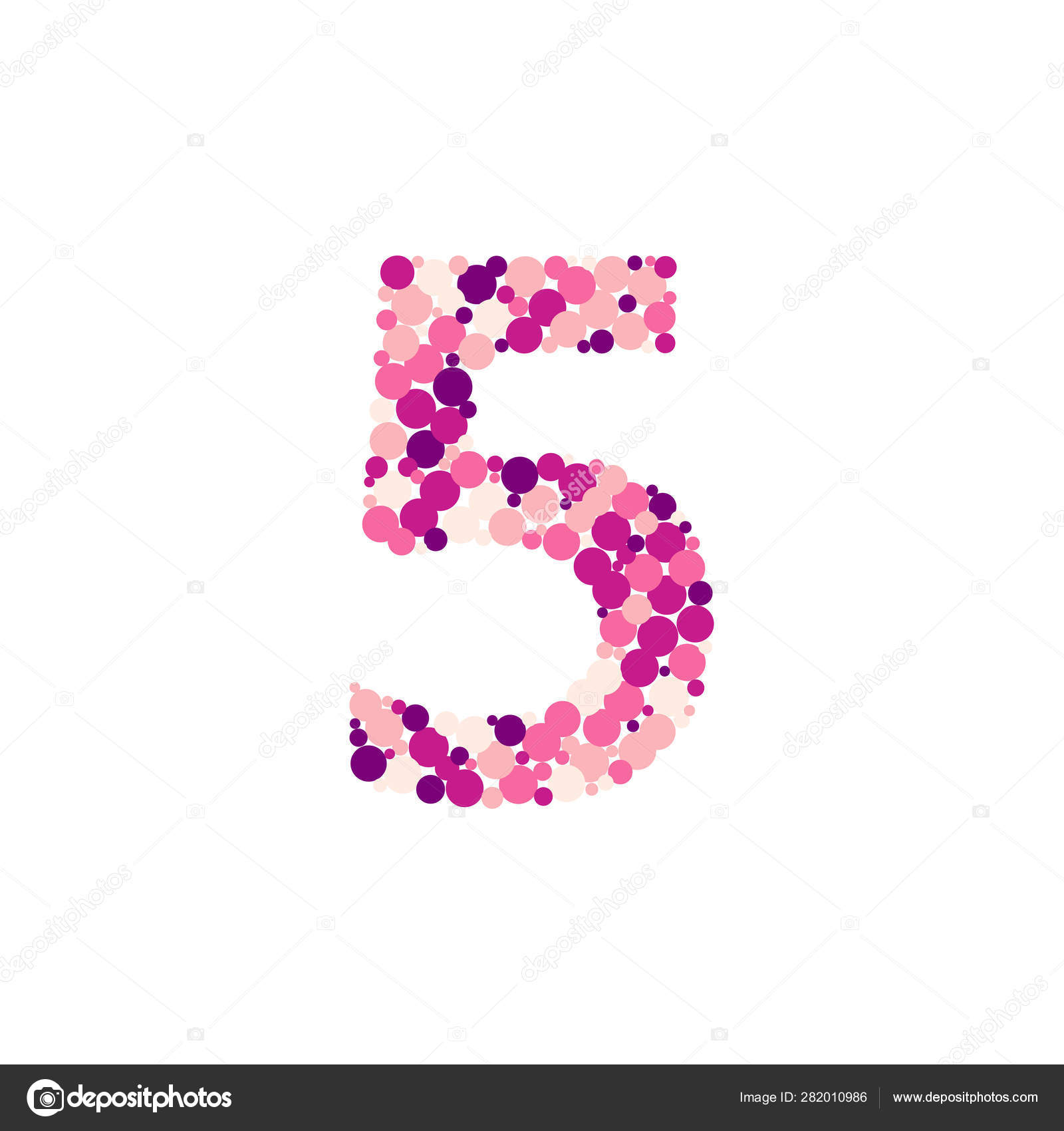 Number Color Distributed Circles Dots Illustration Stock Vector Image ...