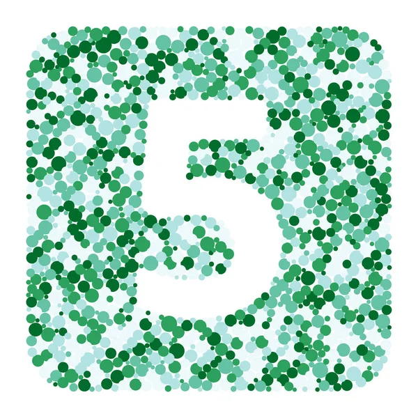 Number Color Distributed Circles Dots Illustration Stock Vector by ...