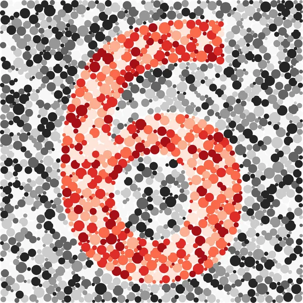 Number Color Distributed Circles Dots Illustration Stock Vector by ...