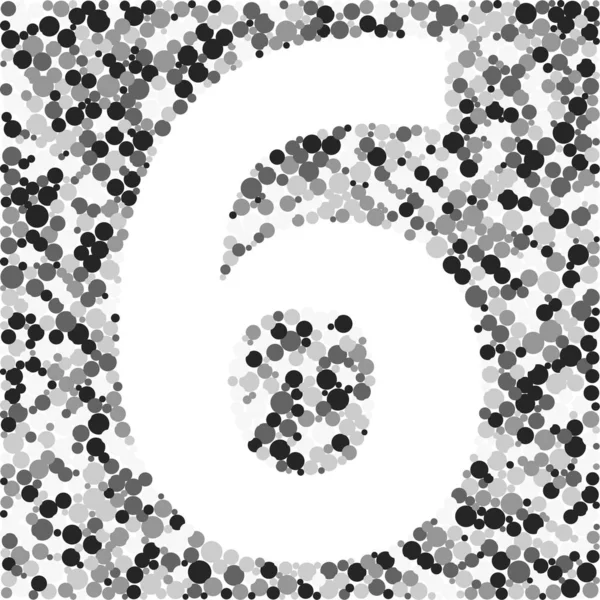 Number Color Distributed Circles Dots Illustration Stock Vector by ...