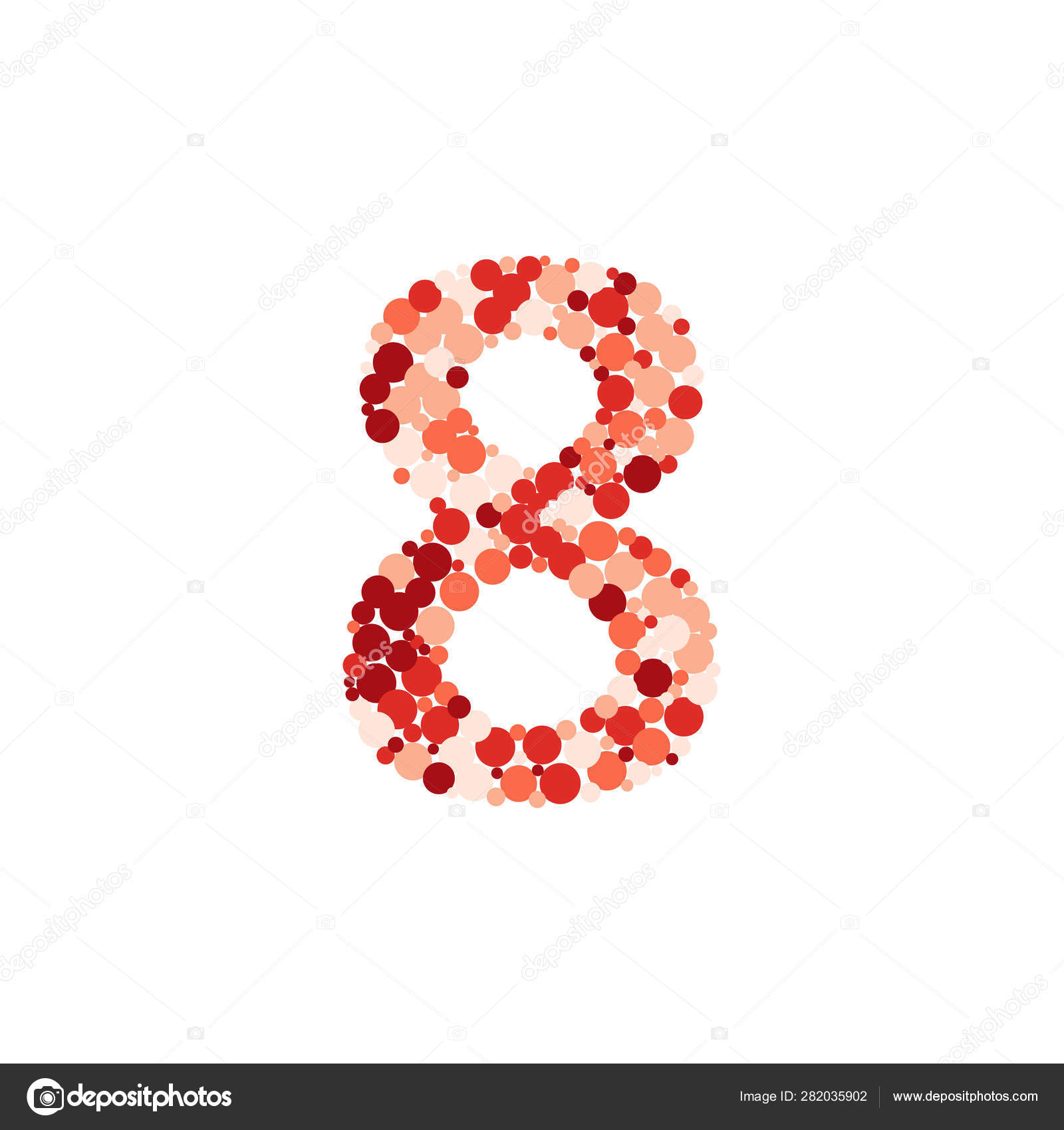 Number Color Distributed Circles Dots Illustration Stock Vector by ...
