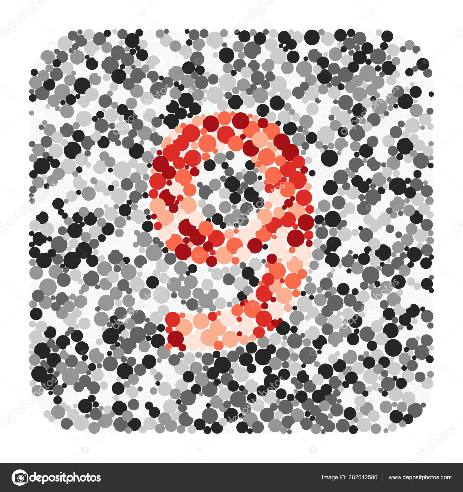 Number Color Distributed Circles Dots Illustration Stock Vector by ...