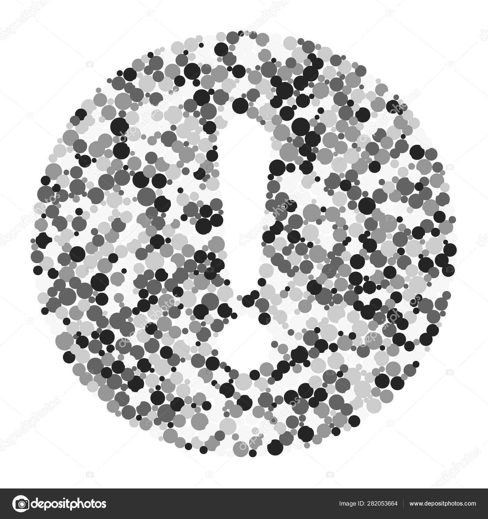 Exclamation Mark Color Distributed Circles Dots Illustration Stock ...