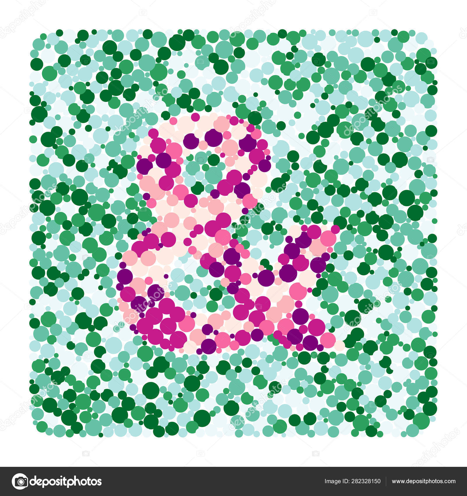 Symbol Color Distributed Circles Dots Illustration Stock Vector Image ...