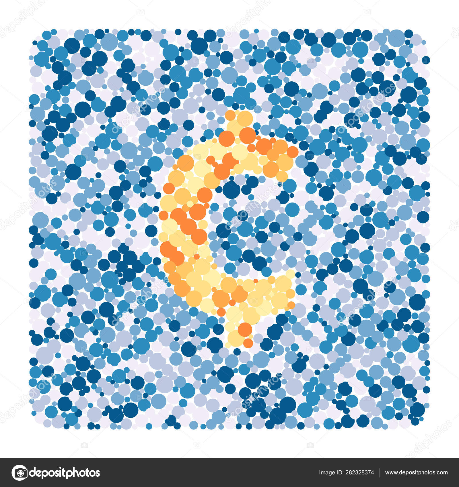 Signo Centavo Color Distribuido Círculos Puntos Ilustración Vector de ...