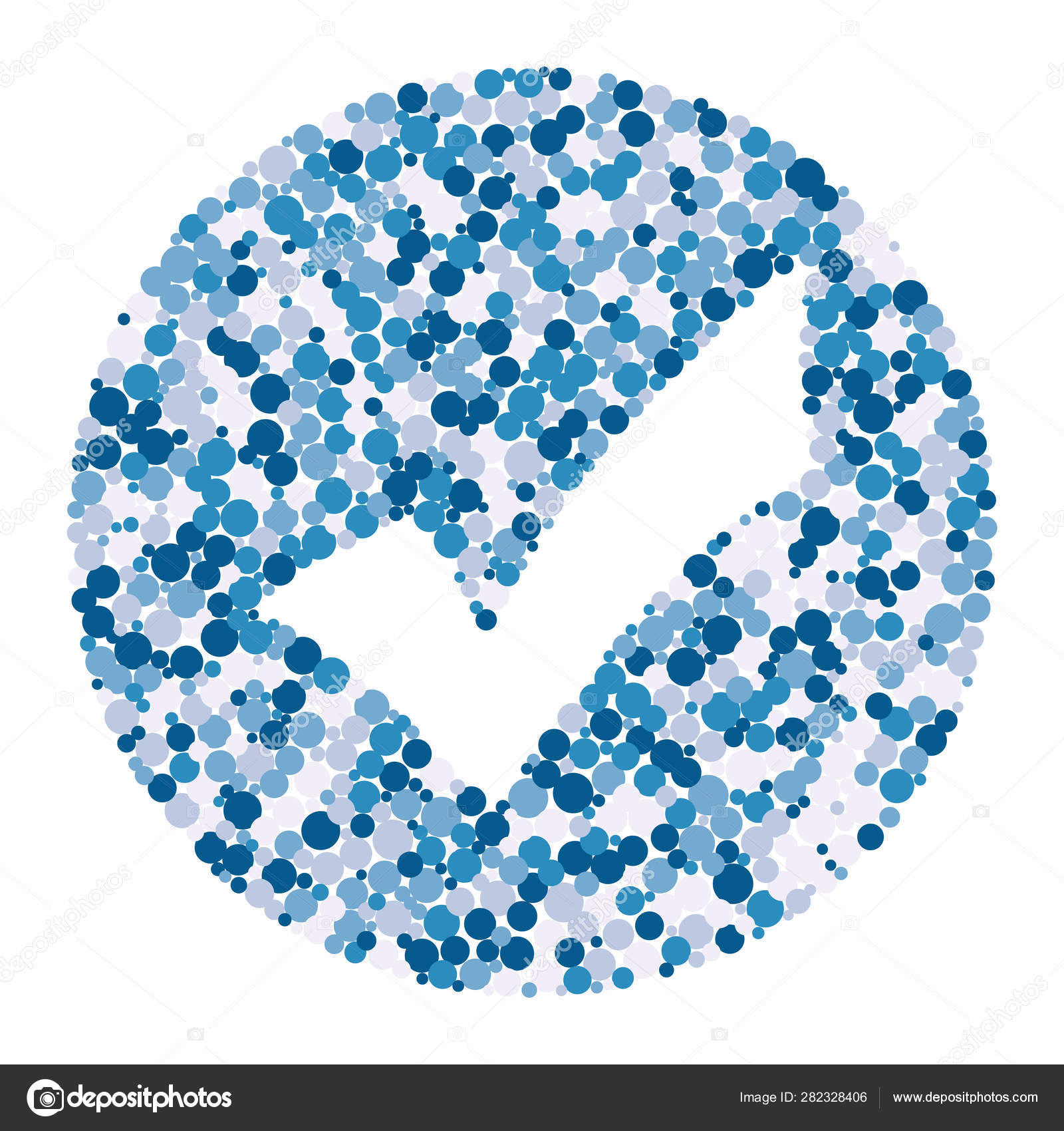 Dollar Sign Color Distributed Circles Dots Illustration Stock Vector by ...