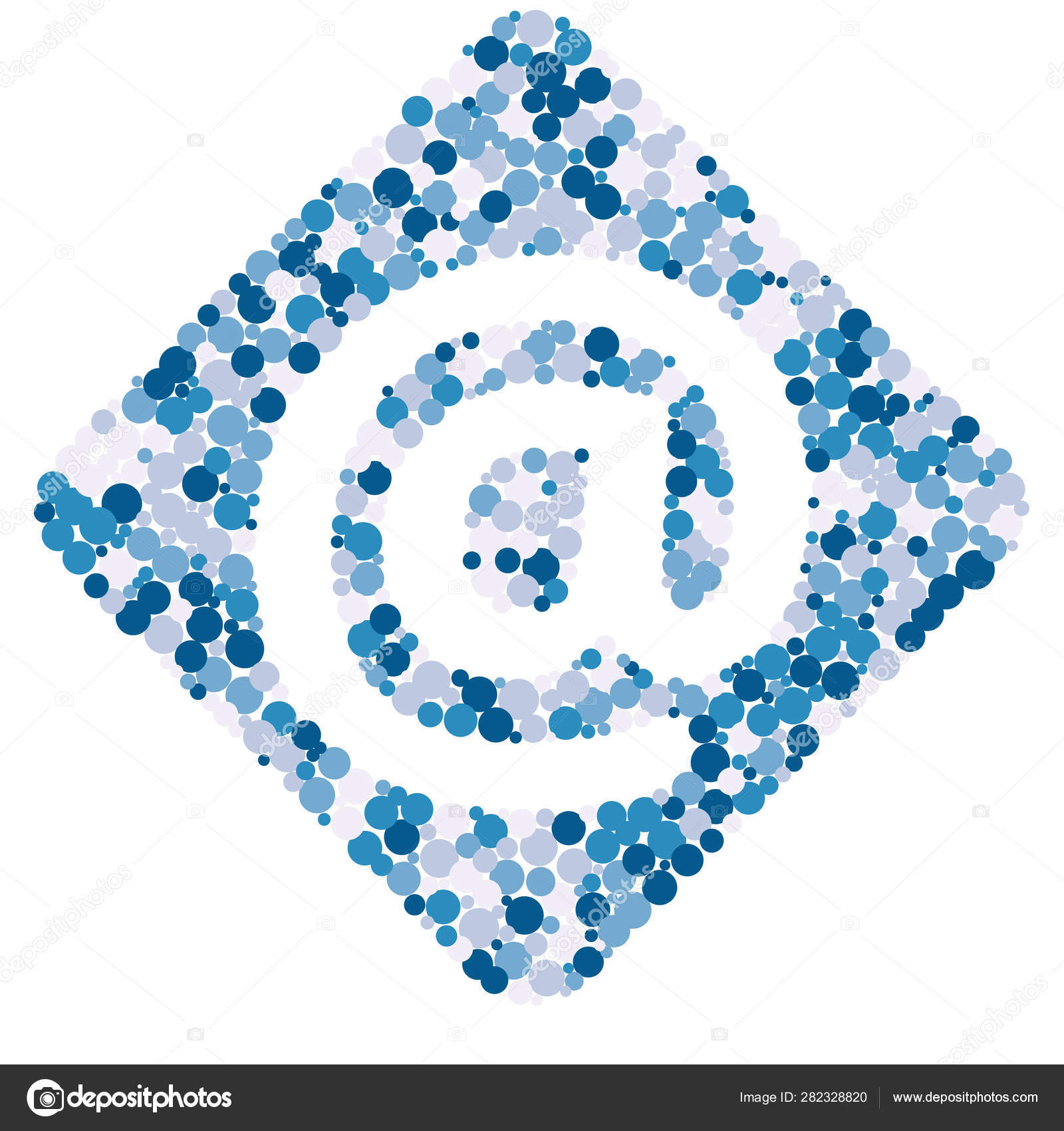 Email Sign Color Distributed Circles Dots Illustration Stock Vector by ...