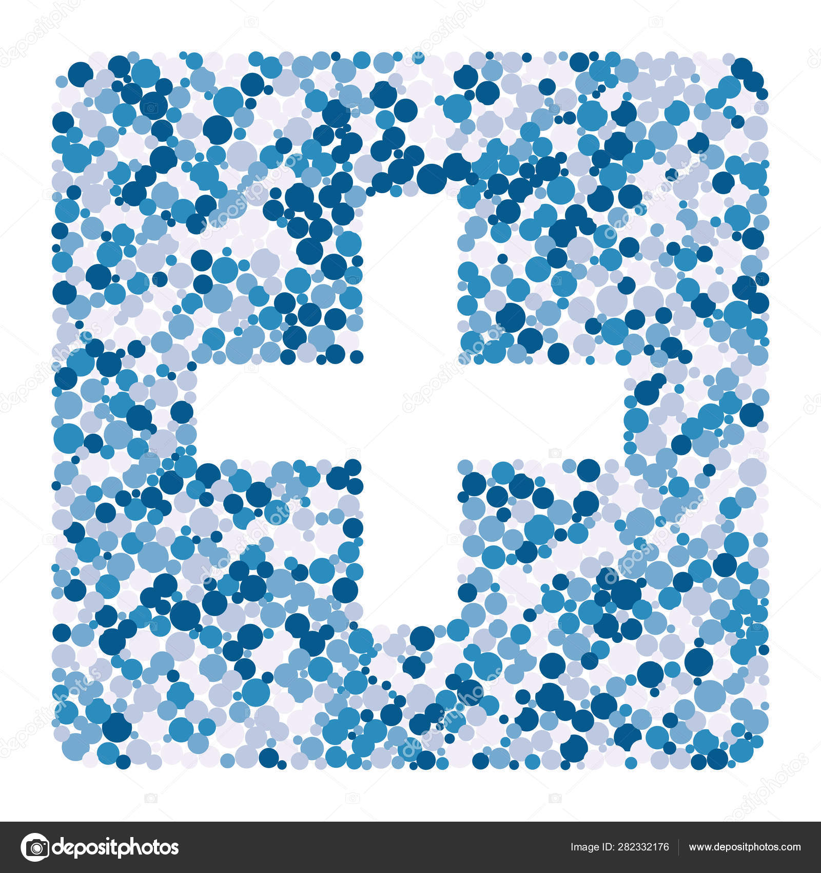 Sing Color Distributed Circles Dots Illustration Stock Vector Image by ...