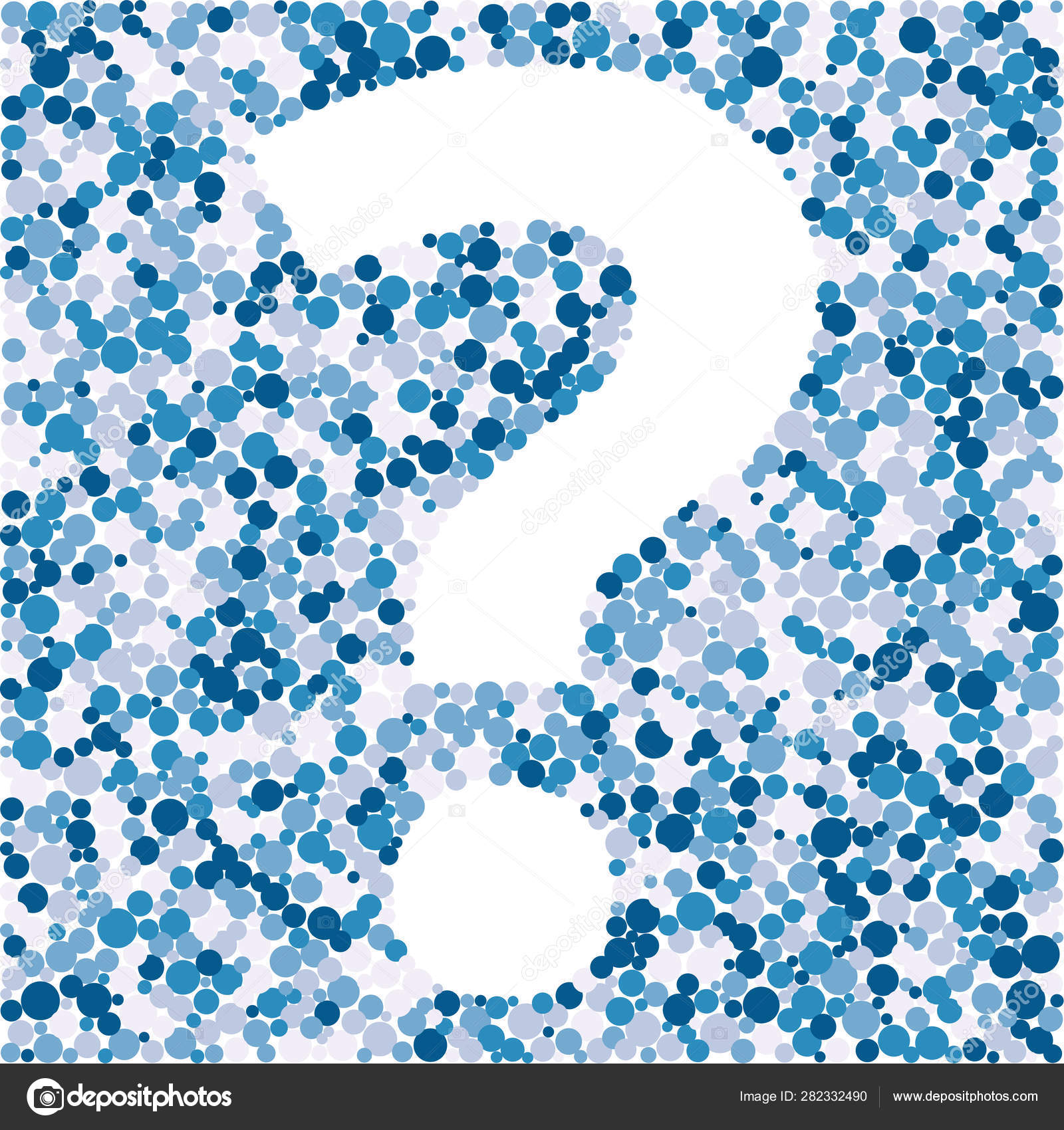 Question Mark Sing Color Distributed Circles Dots Illustration Stock ...