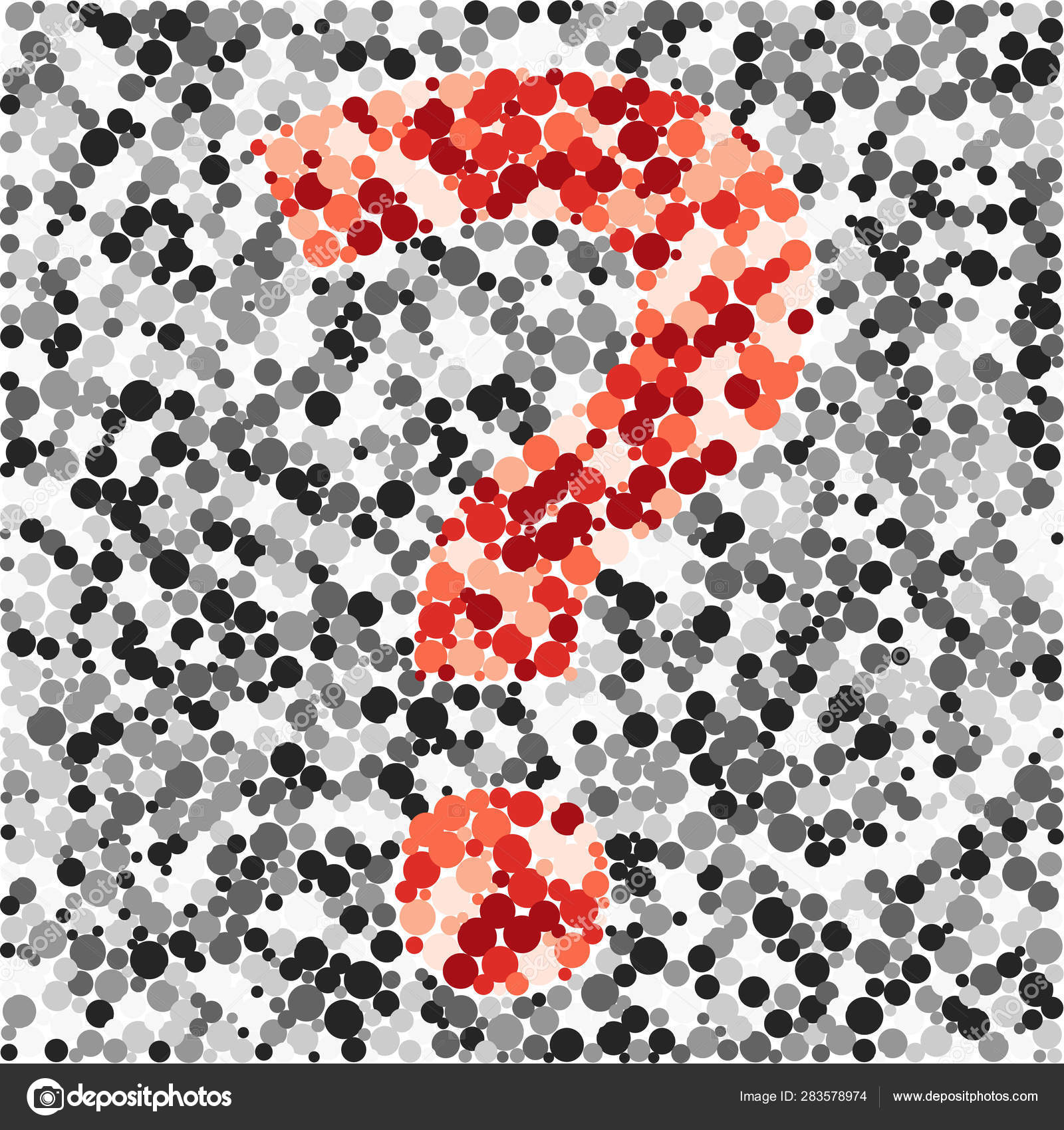 Question Mark Sing Color Distributed Circles Dots Illustration Stock ...