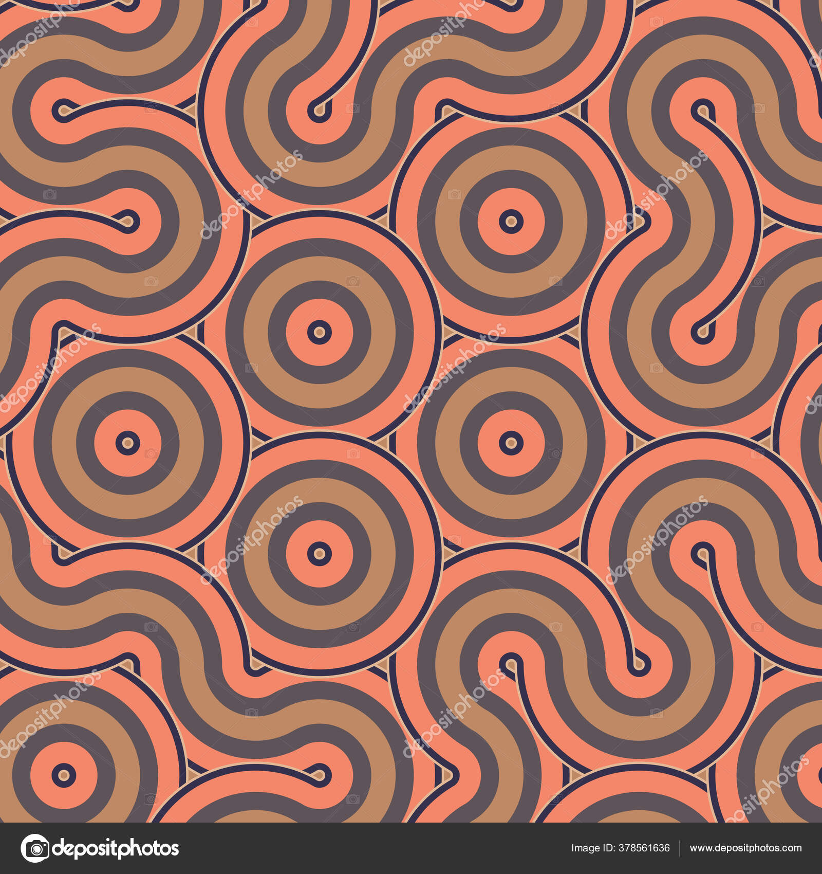 Colorful Tile Wavy Curved Lines Connection Art Background Design ...