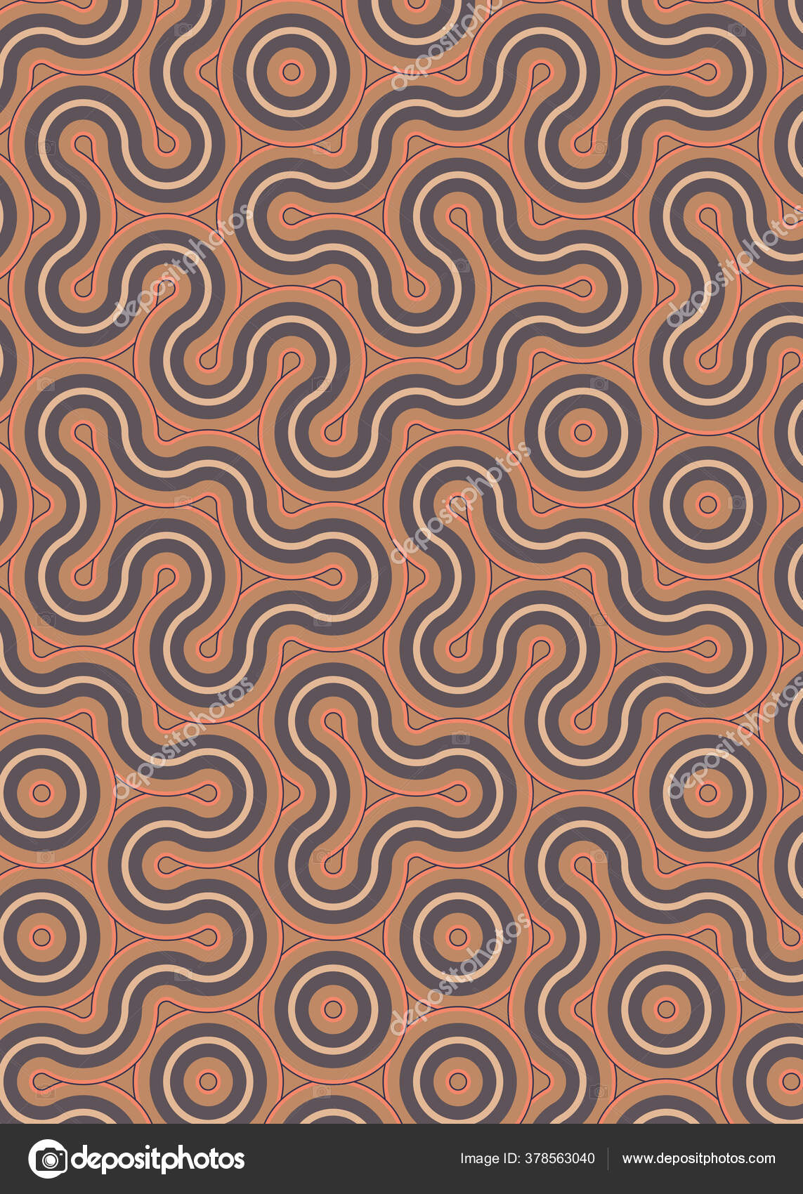 Colorful Tile Seamless Random Interweaving Wavy Lines Pattern ...