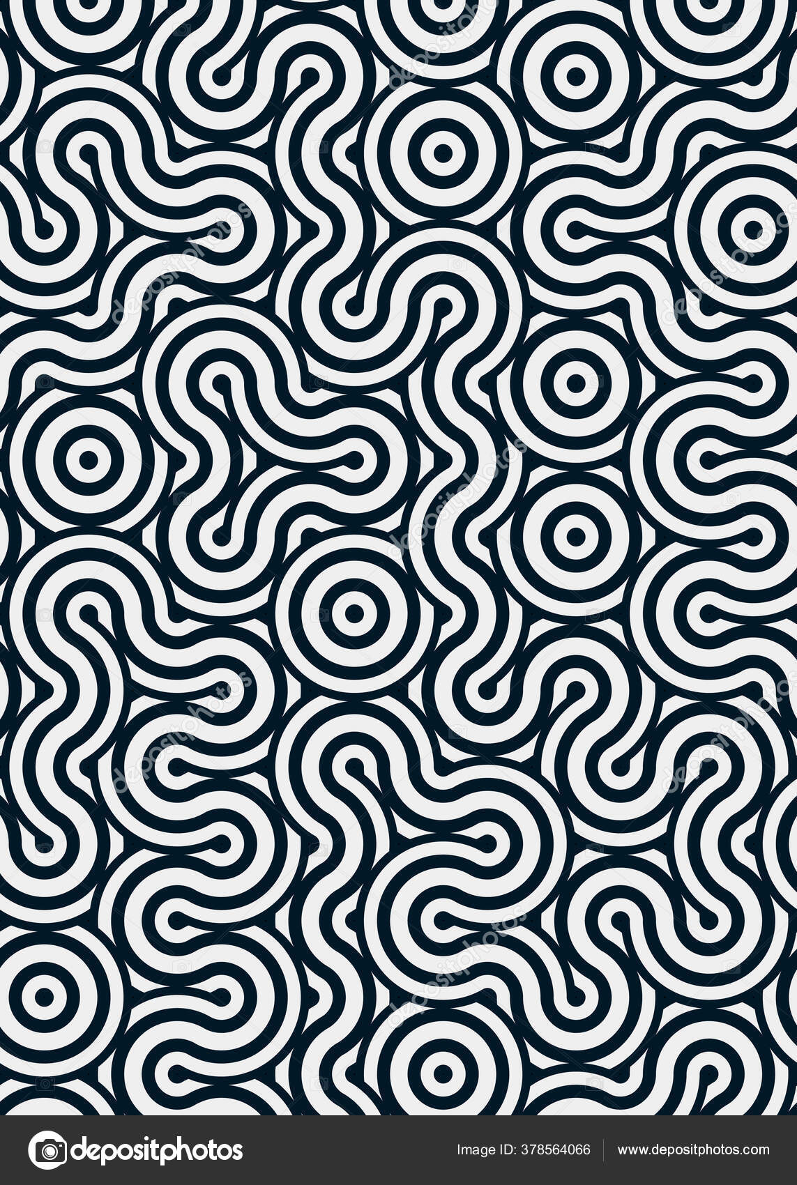 Colorful Tile Seamless Random Interweaving Wavy Lines Pattern ...