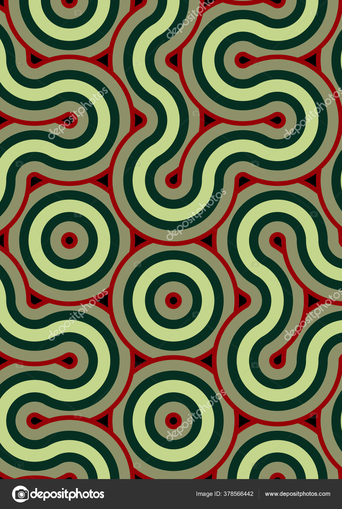 Colorful Tile Seamless Random Interweaving Wavy Lines Pattern ...