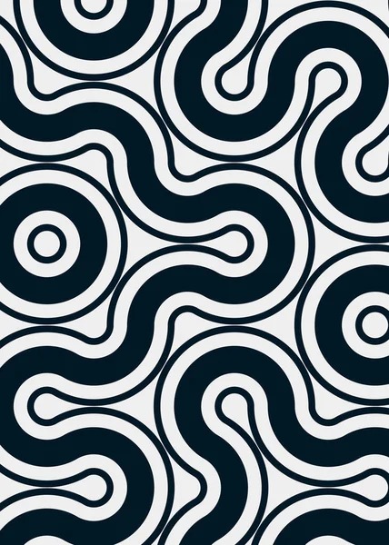 Colorful Tile Seamless Random Interweaving Wavy Lines Pattern ...