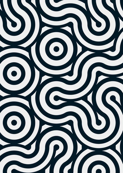 Colorful Tile Seamless Random Interweaving Wavy Lines Pattern ...