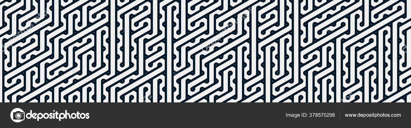 Colorful Tile Seamless Random Interweaving Wavy Lines Pattern ...